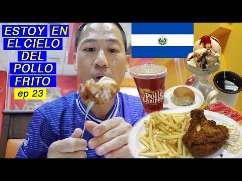 🇸🇻 My first time trying Pollo Campestre and I'm in Fried Chicken Heaven! 🍗🍟🥤🍨☕️