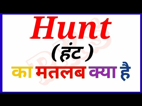 hunt meaning in hindi || Meaning का हिन्दी में अर्थ|| hunt ka matlab kya hota hai ||RKS||