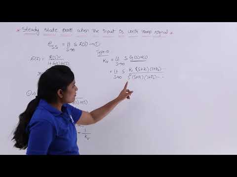 Steady State Error When Input is Unit Ramp Signal Video Lecture ...