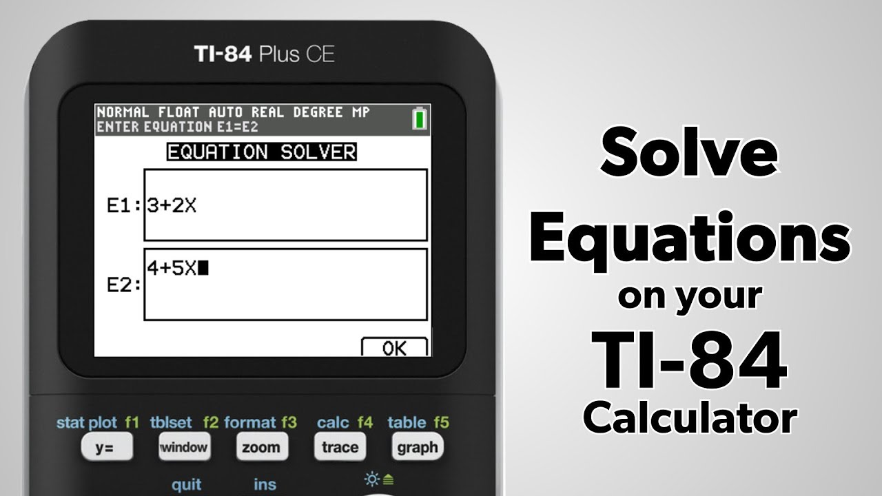 TI-84 Plus CE: How to Solve Equations