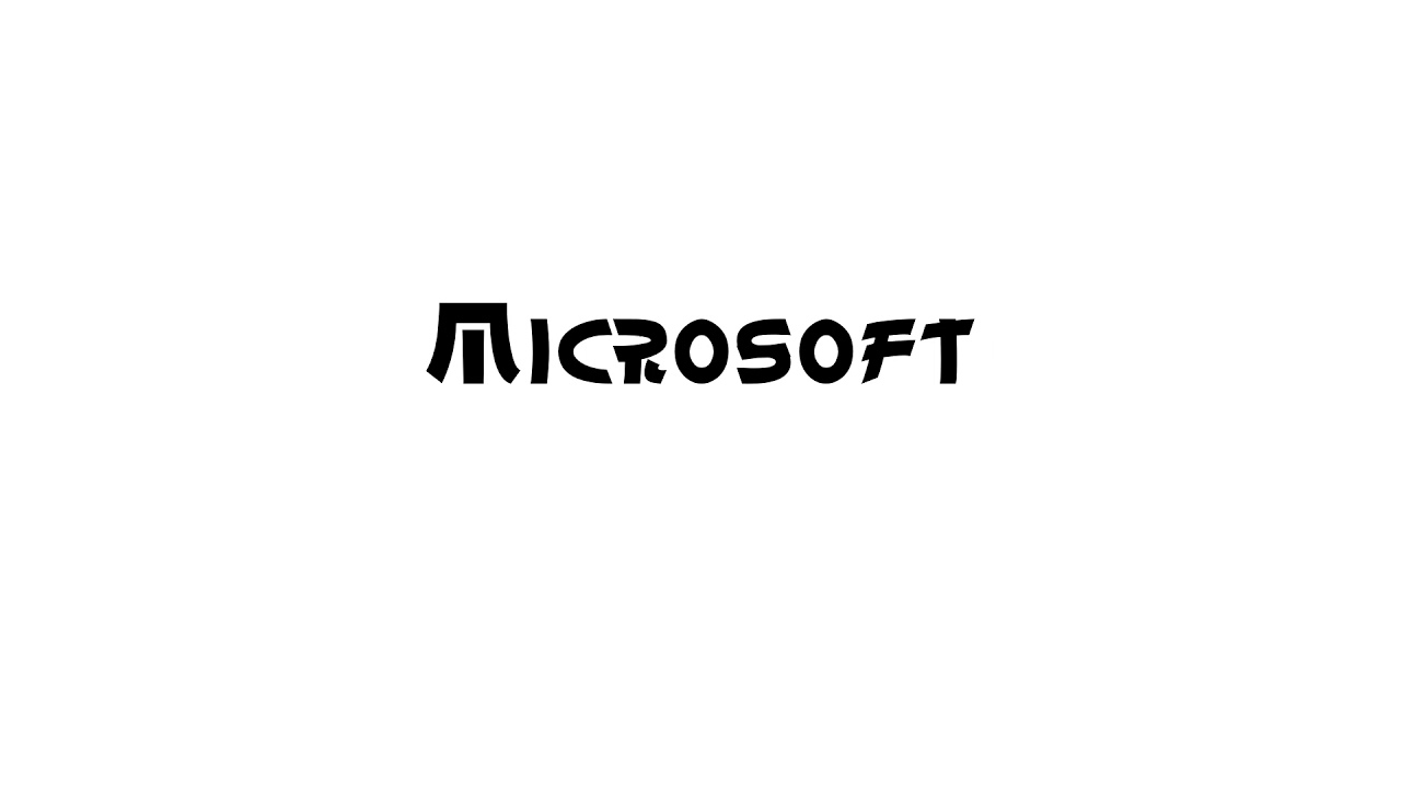 Microsoft logo in different fonts