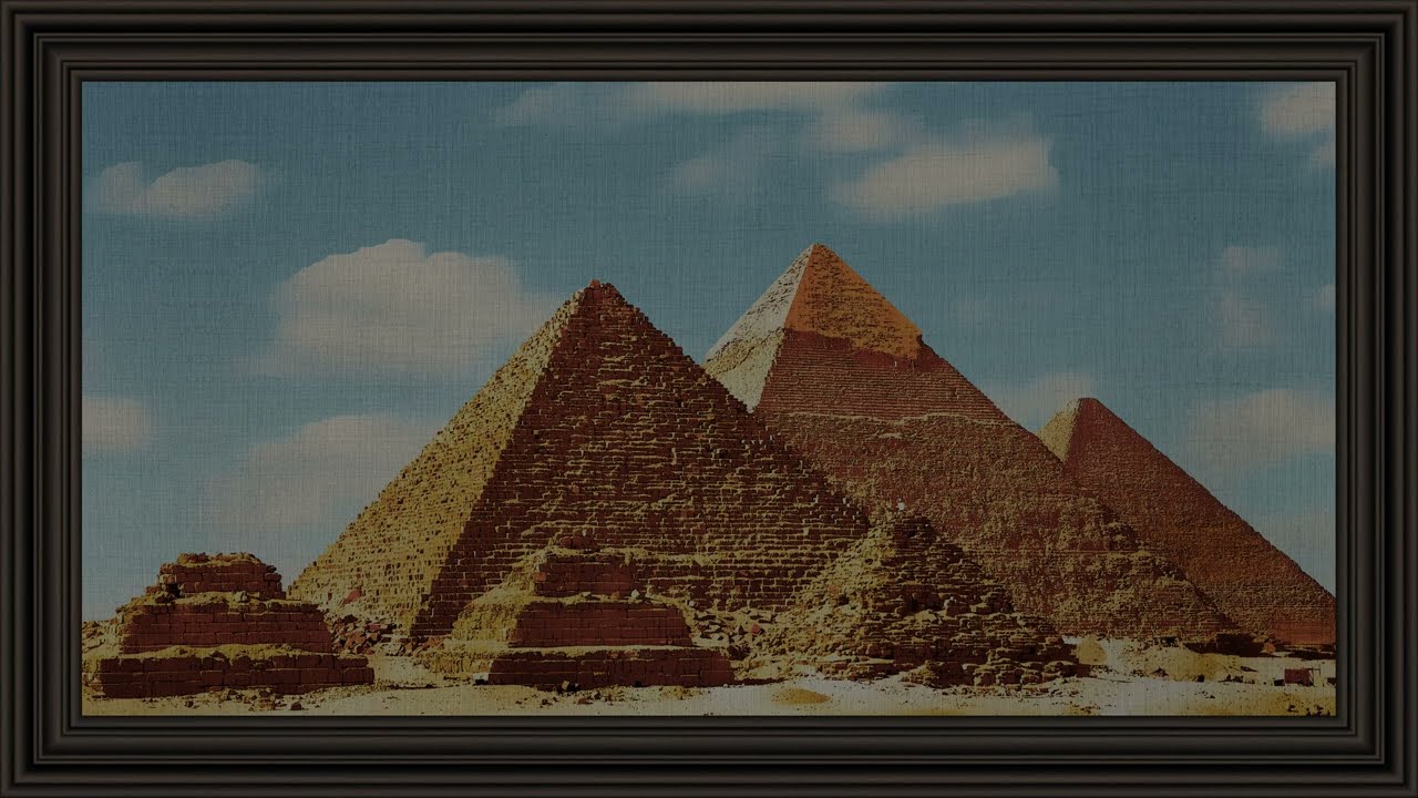 Art wallpaper for TV Egyptian pyramids