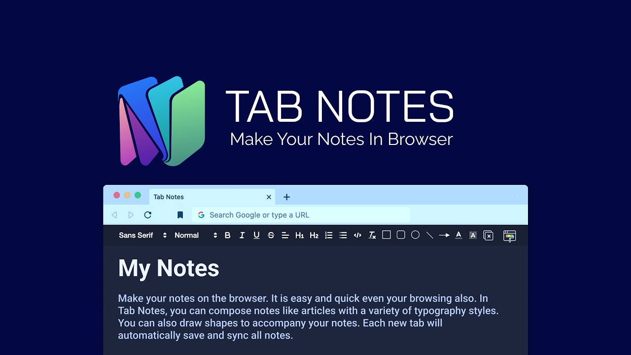 Tab Notes Chrome extension demo