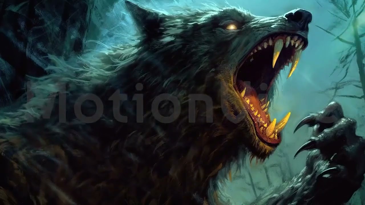 Loop animation werewolf, Moving background wolf, Loop animation wolf, Animated virtual background