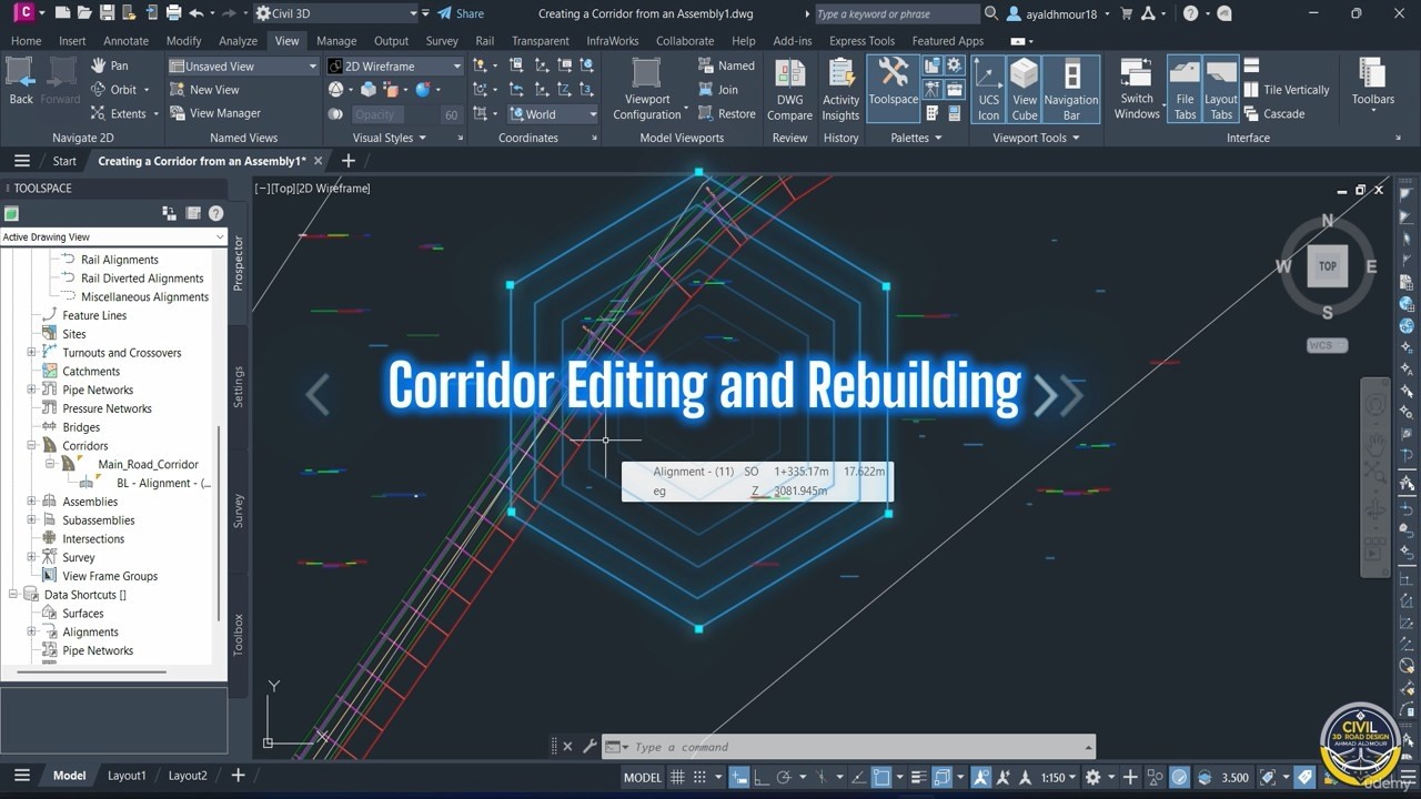 Civil 3D Corridors: Create a Corridor from an Assembly