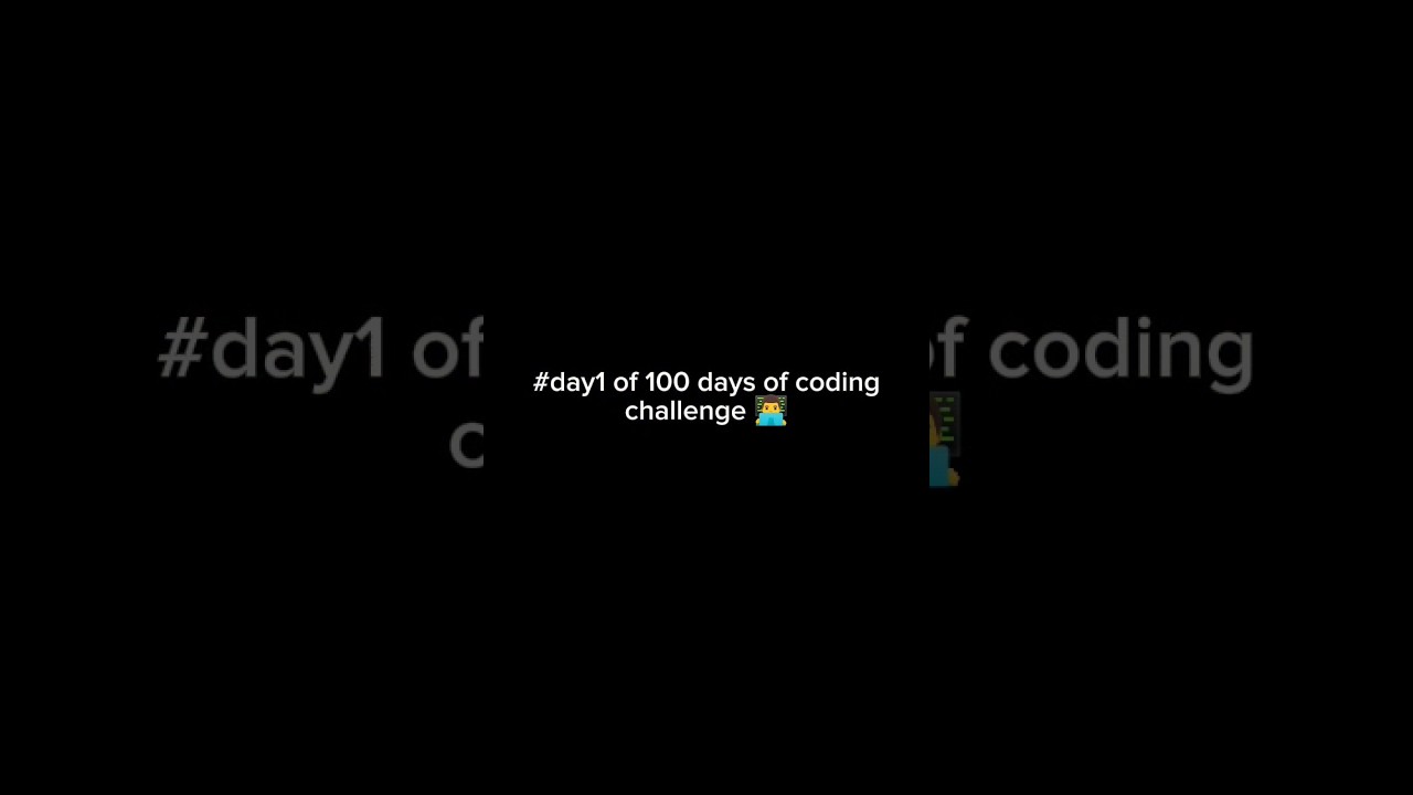 🎉 Day 1 of the 100 Days Coding Challenge! 🚀💻 #100DaysOfCode #Day1 #CodingJourney #youtube #beginners