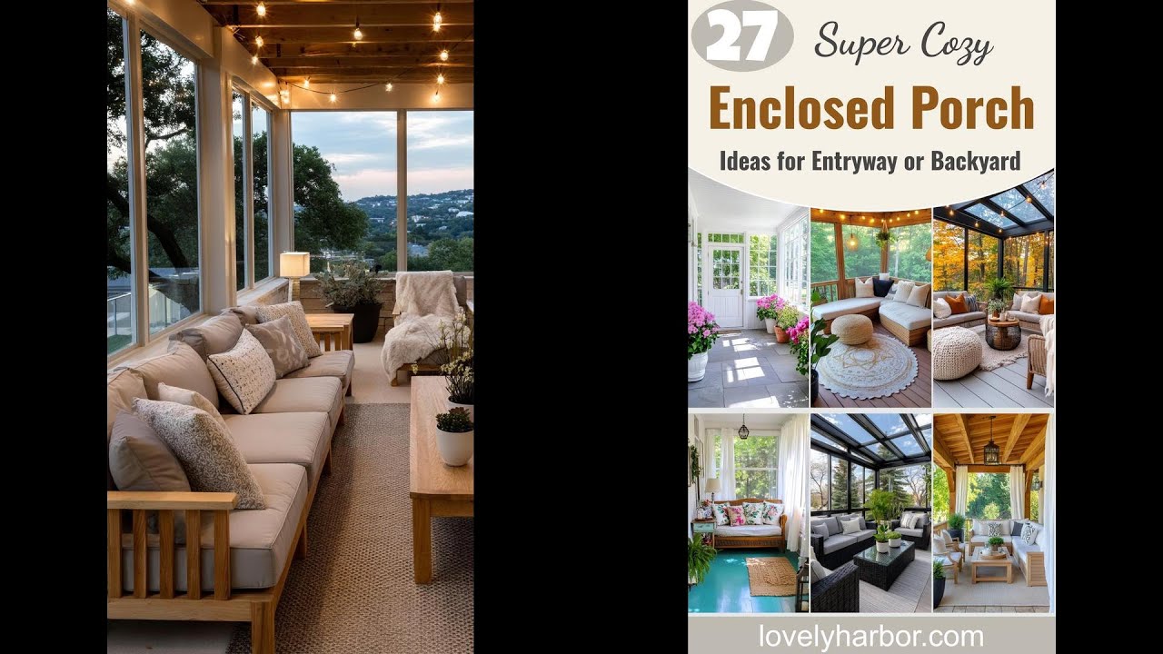 27 Cozy Enclosed Porch Ideas to Transform Your Entryway or Backyard