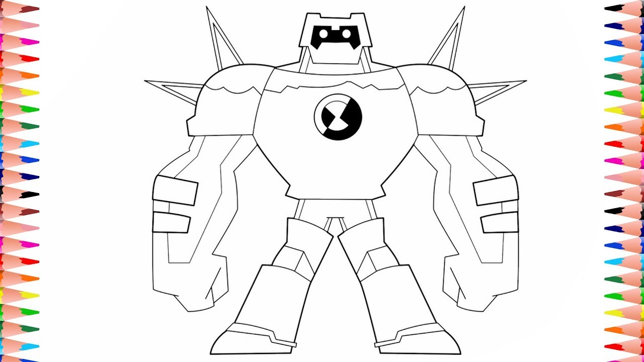 Ben 10 Coloring Pages | How To Digitally Color And Xingo Was His Name Oh Shockrock