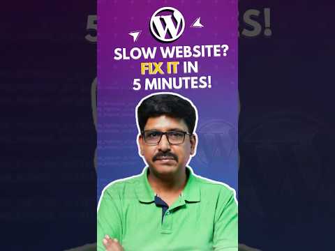 Fix Your Slow Website in 5 Minutes! | WordPress Optimization Tips #shorts