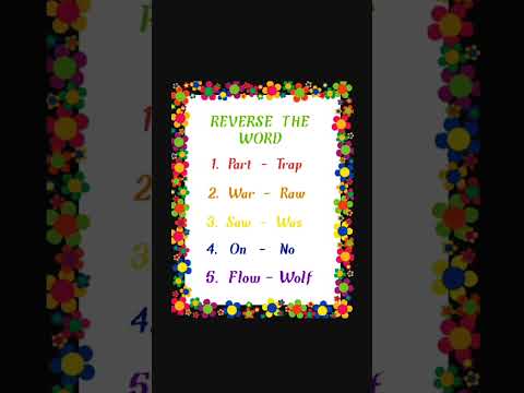 Reverse the word part 1|| Ideas of interests|| youtube shorts ||