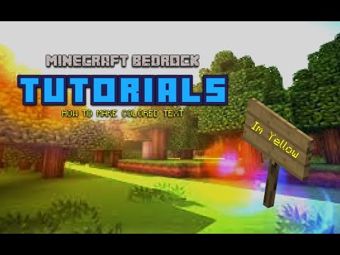 How To Make Colored Text In Minecraft Bedrock