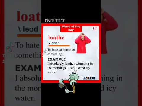😒Loathe: Detestar😡... What activities do you loathe?#hate #vocabulay #englishclass #easyenglish
