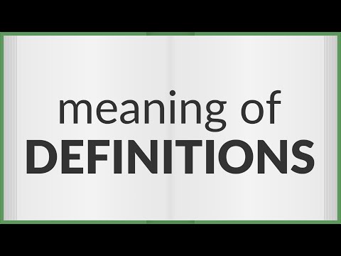 Definitions | meaning of Definitions