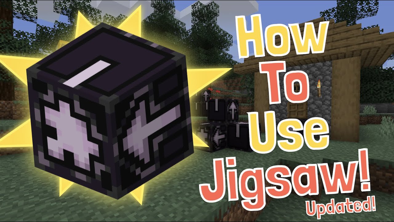 ️ How To Get And Use The Secret Jigsaw Block In Minecraft Tutorial (Updated) ️ Generate Villages ...