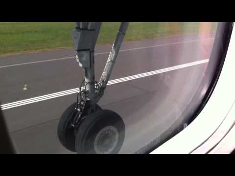 Bombardier Q400 NextGen Eurolot take off from Rzeszow