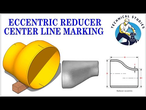 How to mark the center line of an eccentric reducer.