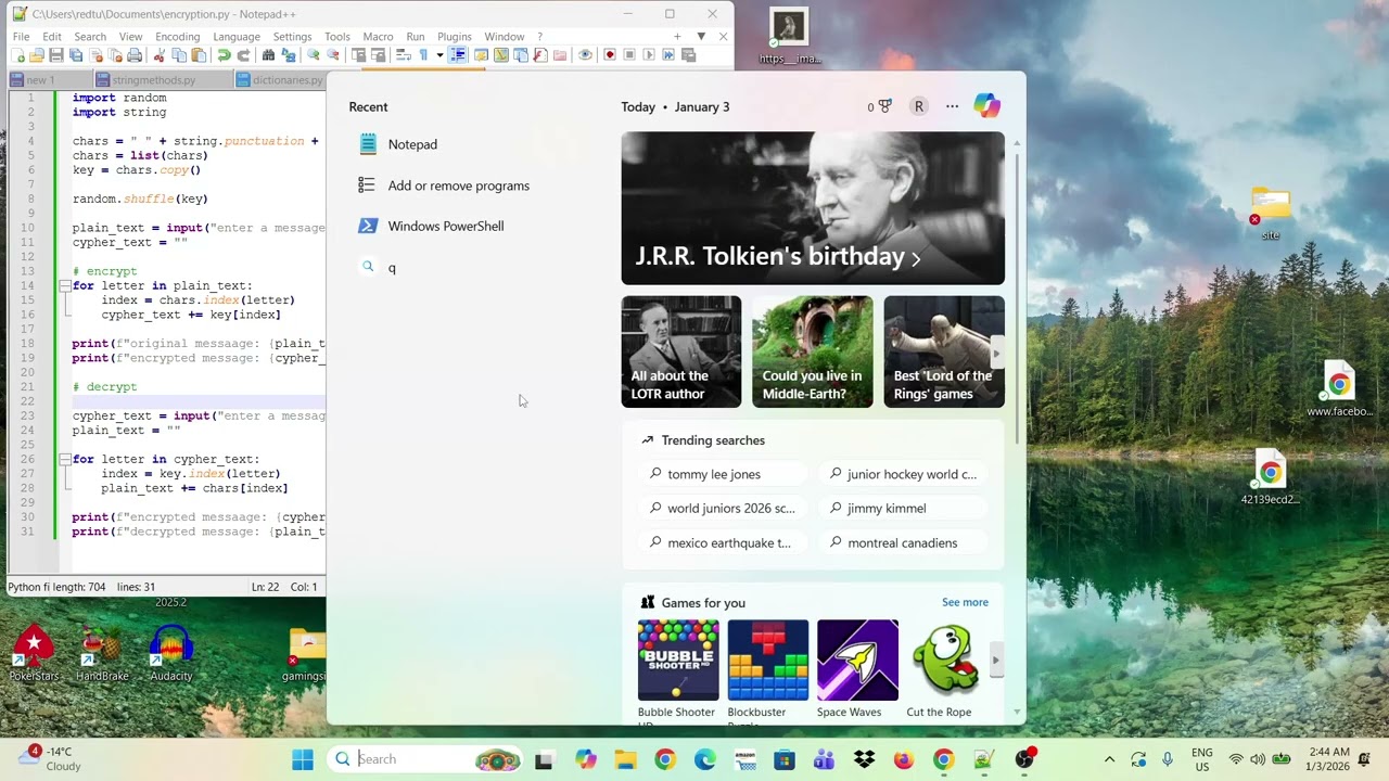 ×͜× python coding project | beginner & advanced | strong encryption program | python programming