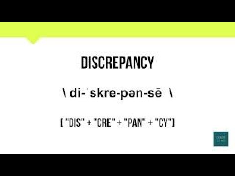 How To Pronounce discrepancy | Meaning | Pronunciation