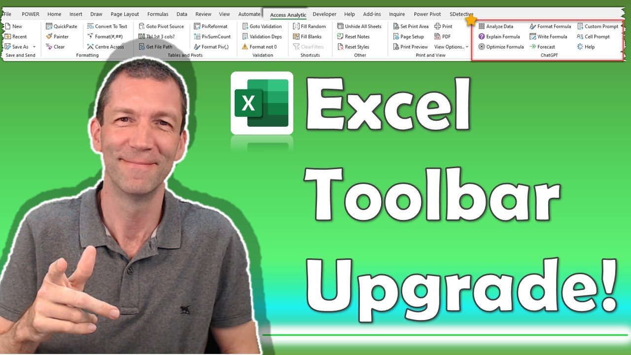 Upgrade your Excel Toolbar now with Chat GPT buttons!