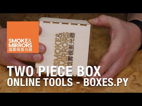 Make a TWO PIECE BOX using ONLINE TOOLS!