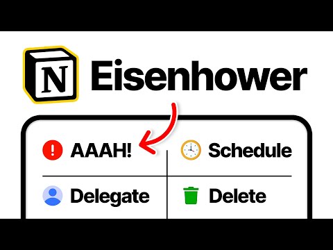 Eisenhower Matrix ✔️ free productivity Notion template