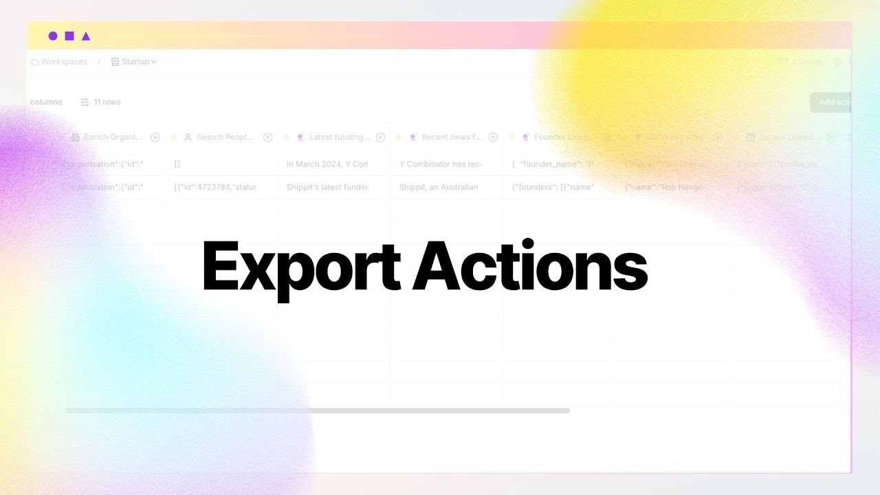 How Export Actions Work