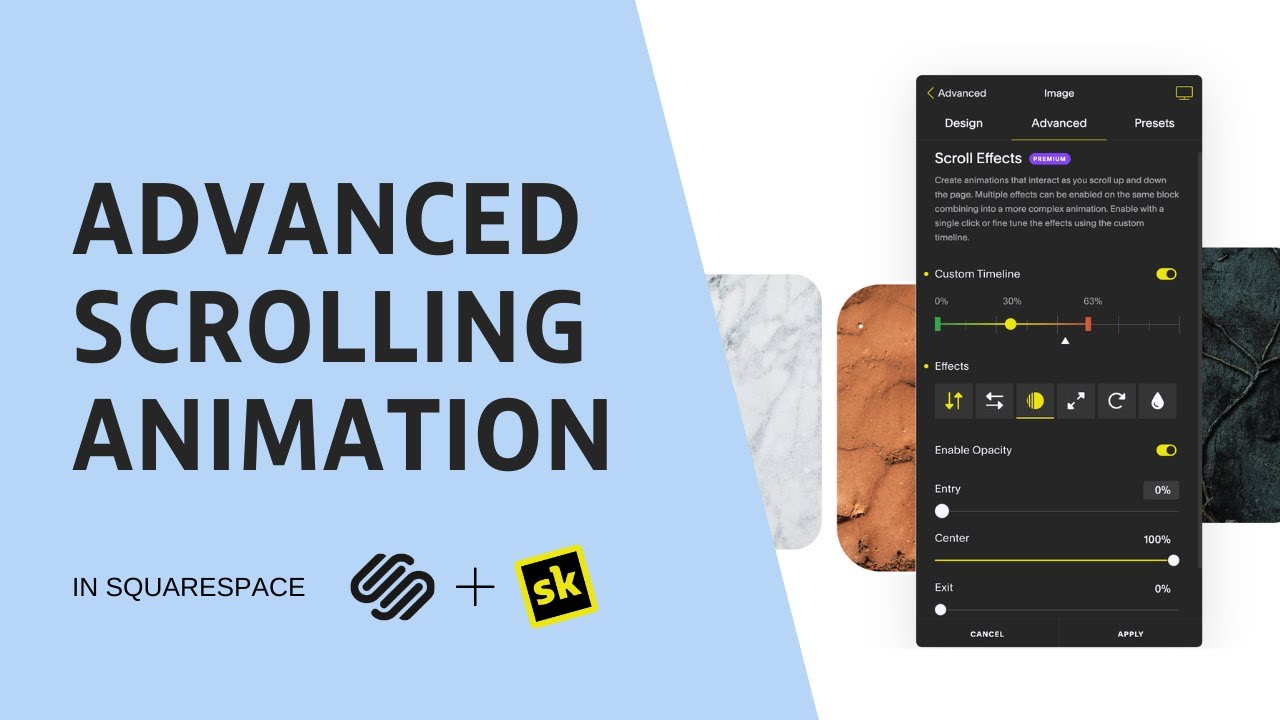 Advanced Scrolling Animation for Squarespace