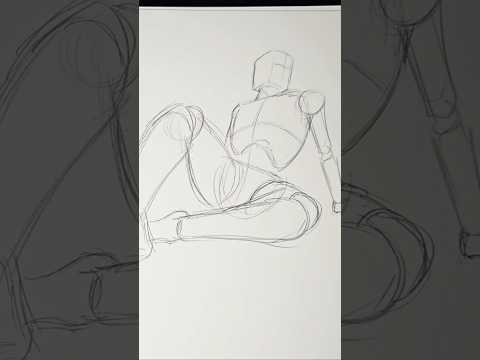 Drawing Dynamic Poses #art #sketch #shorts #tutorial #drawingtutorial #anime