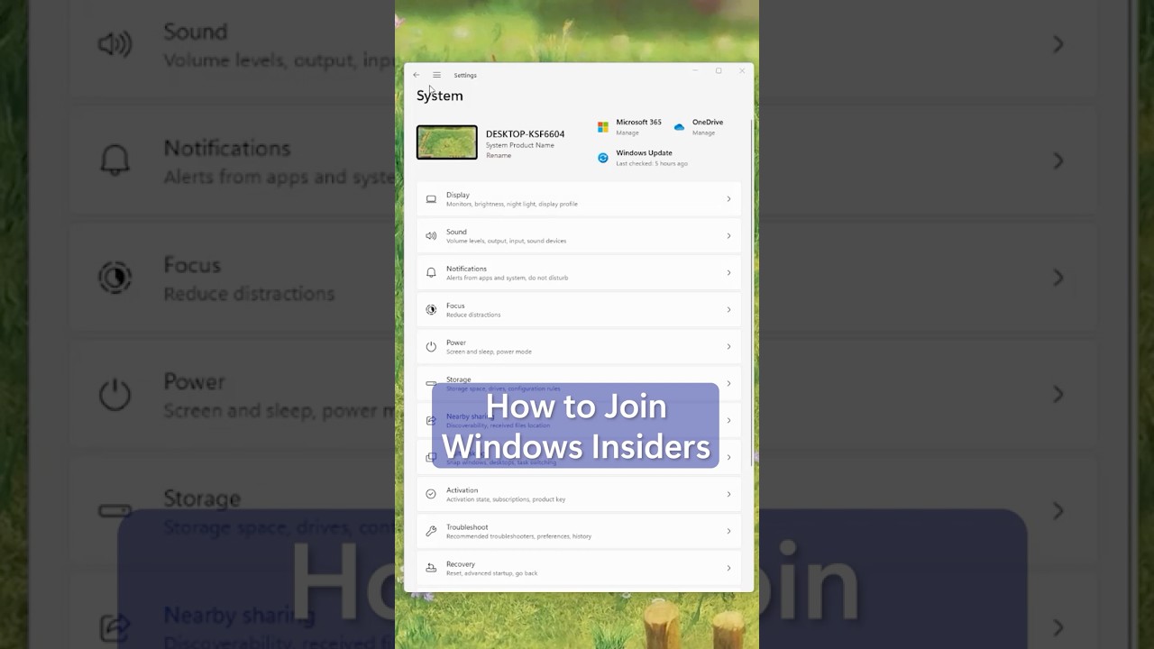 Join the Windows Insider Program! #shorts