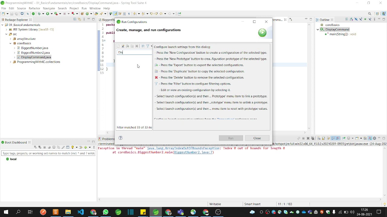 Command line argument Core Java Runtime Exception how to take user input without scanner class