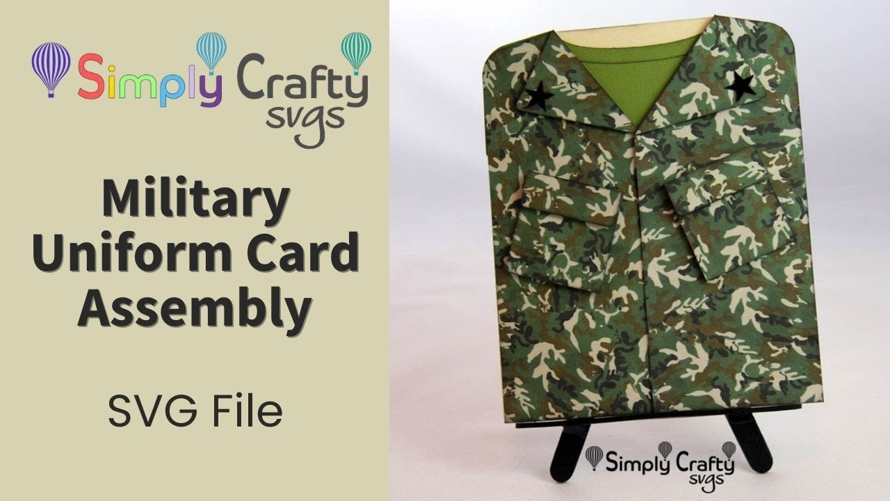 Military Uniform Card Assembly -  SVG File