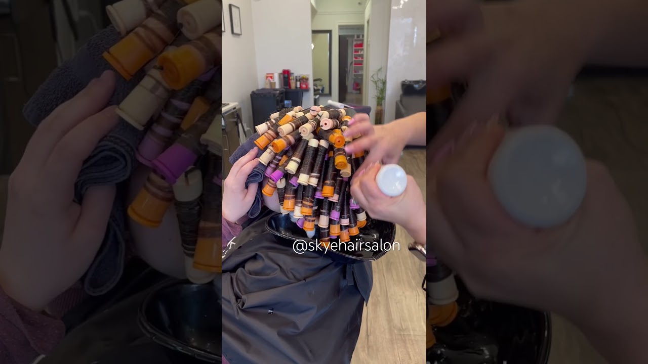 Spiral perm, long hair. subscribe for more perms