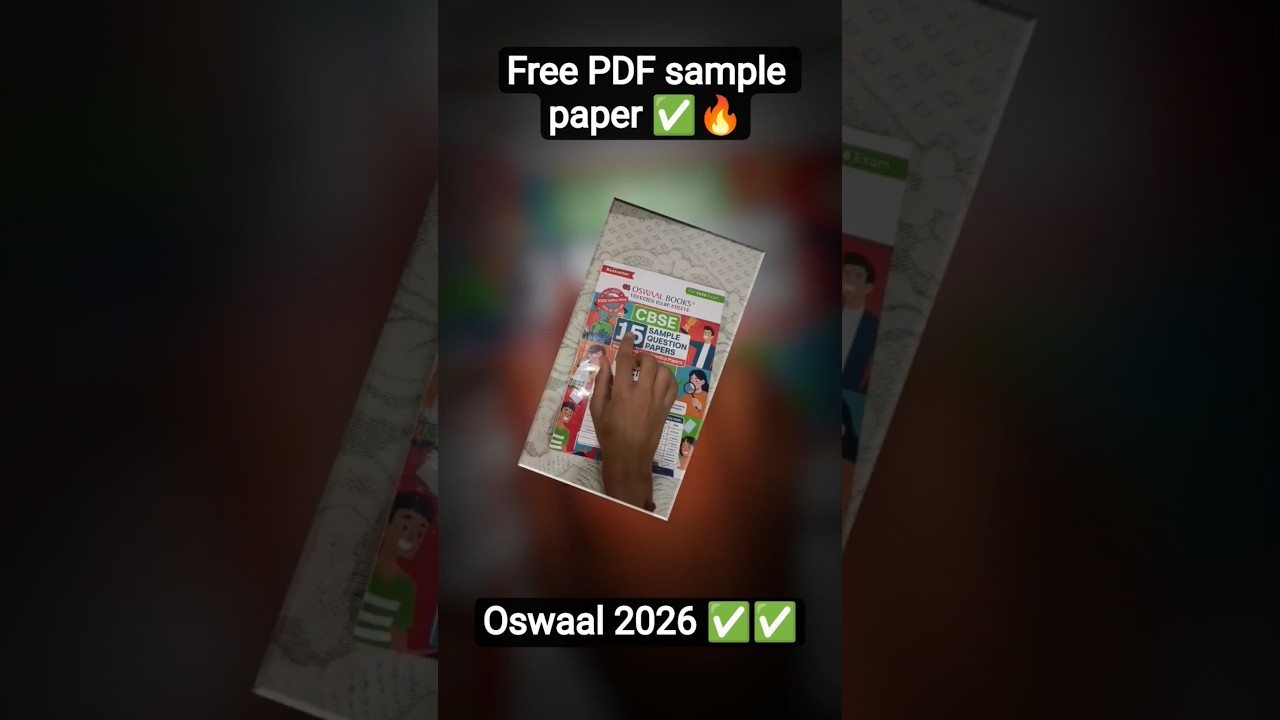 free pdf sample paper for class 10th oswaal 2026 full free PDF #class10 #boards #exam #sample paper
