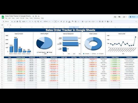 Sales Order Tracker in Google Sheets | Step by Step tutorial