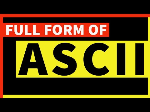 Full form of ASCII | ASCII ka full form kya hai | ASCII full form | Free Learn University