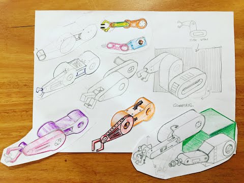Draw and design a robot arm. Generating Ideas - Engineering Design Process for Kids