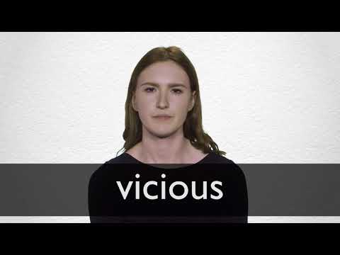 How to pronounce VICIOUS in British English
