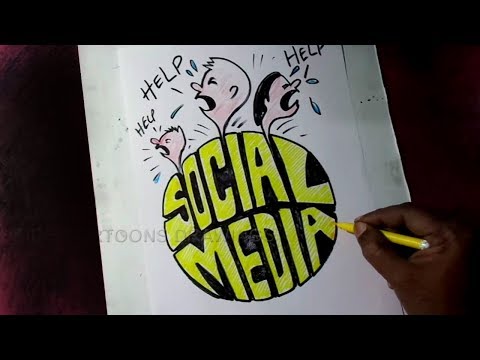 How to Draw Social Media Addiction and its Impact on Life Drawing for ...