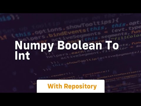 numpy boolean to int