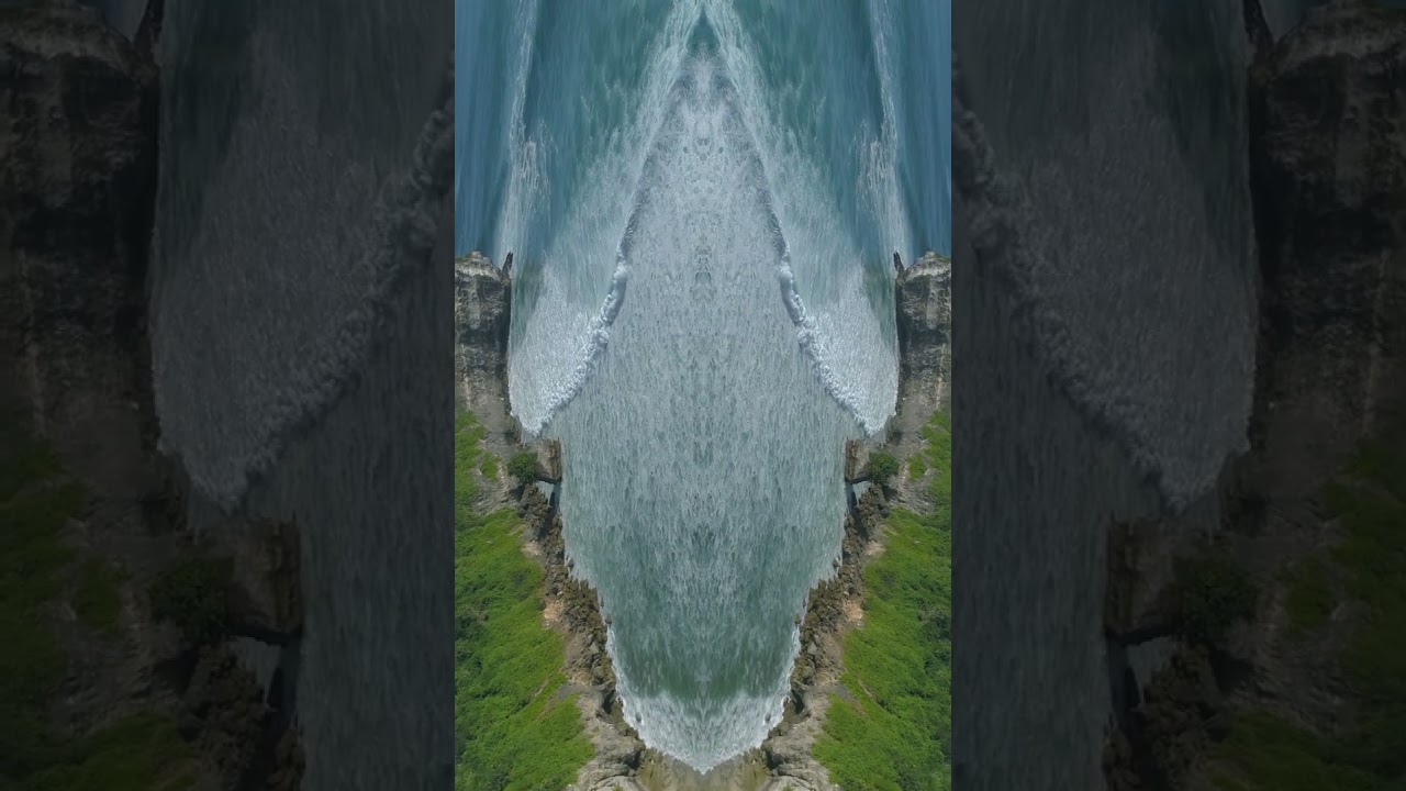 Ethereal Divide: Confluence of Earth and Water #meditation #peace #livewallpaper
