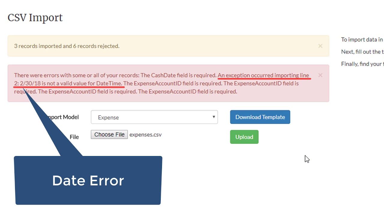 Troubleshooting CSV Imports