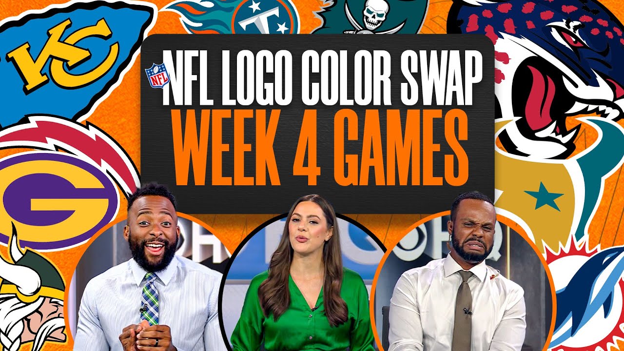 NFL Logo Color Swap for Week 4 Games 👀