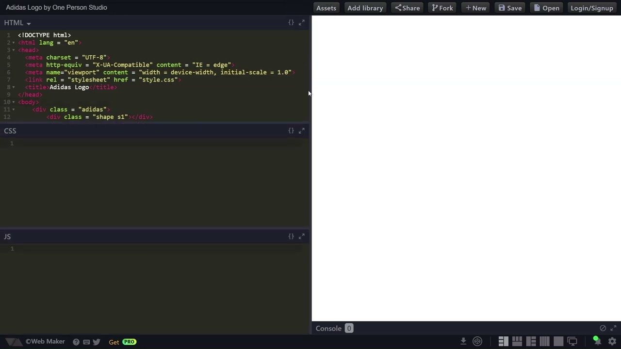 Creating an ADIDAS LOGO with HTML and CSS | Step-by-Step Tutorial
