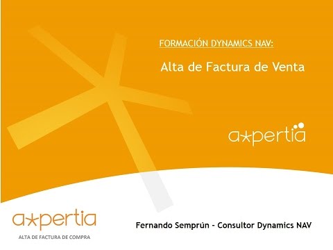 Axpertia Formación NAV : Alta de Factura de Venta