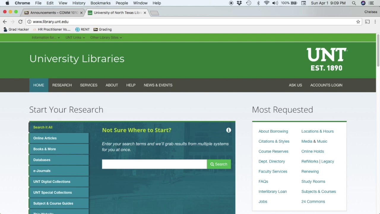 How to Access UNT's Online Library