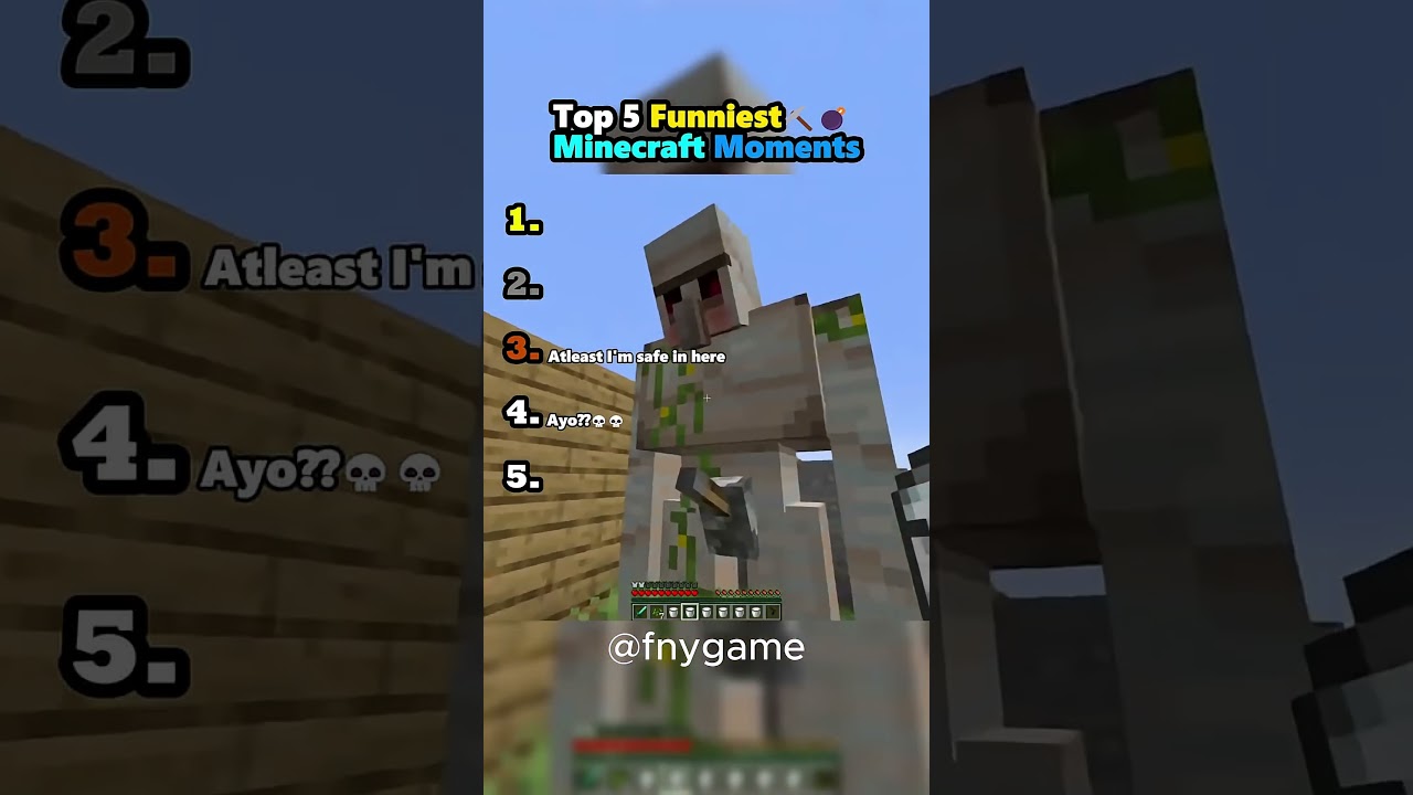 Top 5 Funniest Minecraft Moments 😂🔥