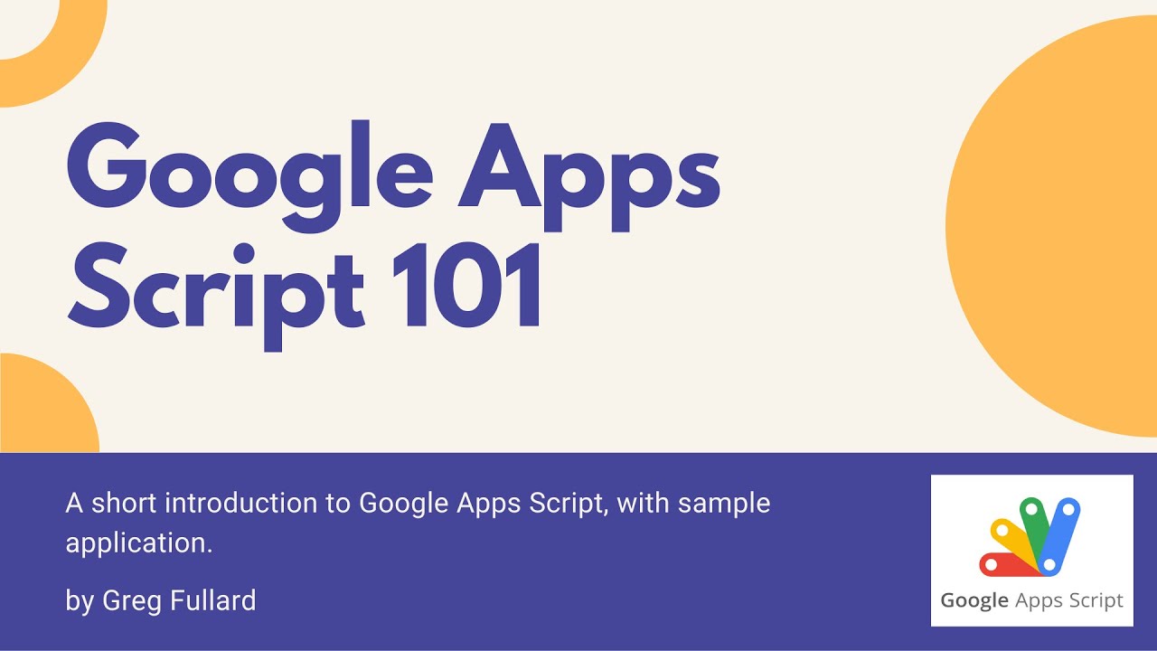 Google Apps Script 101