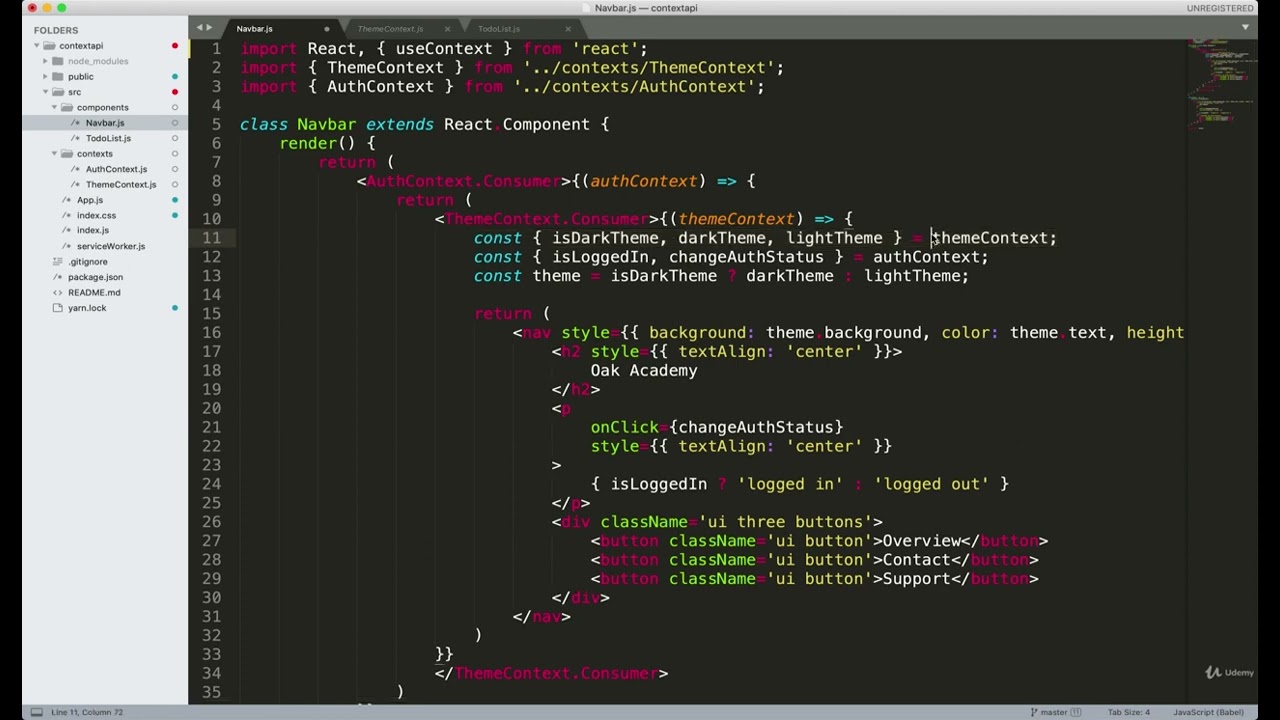 99  Create Multiple Context with UseContext