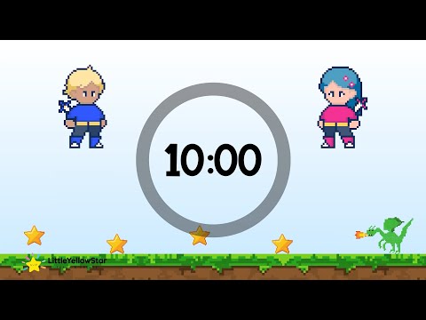 Retro Game Timer For Kids - 10 Minutes Countdown Timer For Kids With Music | Classroom Timer