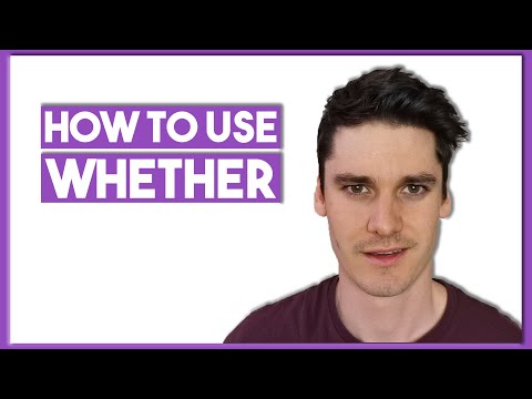 How to use the word WHETHER - Learn English